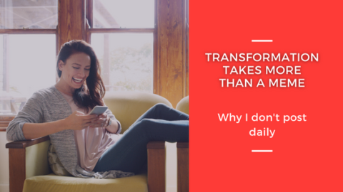 Transformation requires more than a meme. - Nicole Lewis-Keeber